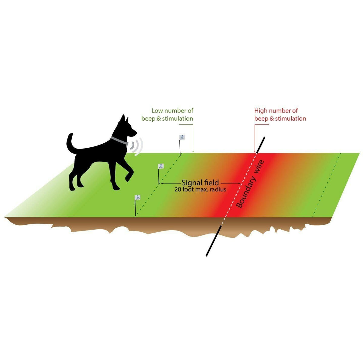 Electric Dog Fence Boundary Flags For Visual Aid During Underground Do ...
