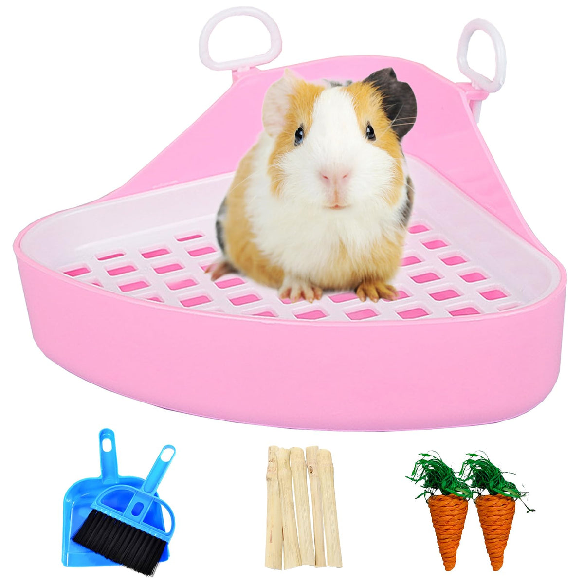Hamiledyi Guinea Pig Potty Trainer Corner, Small Animals Triangle Plas ...