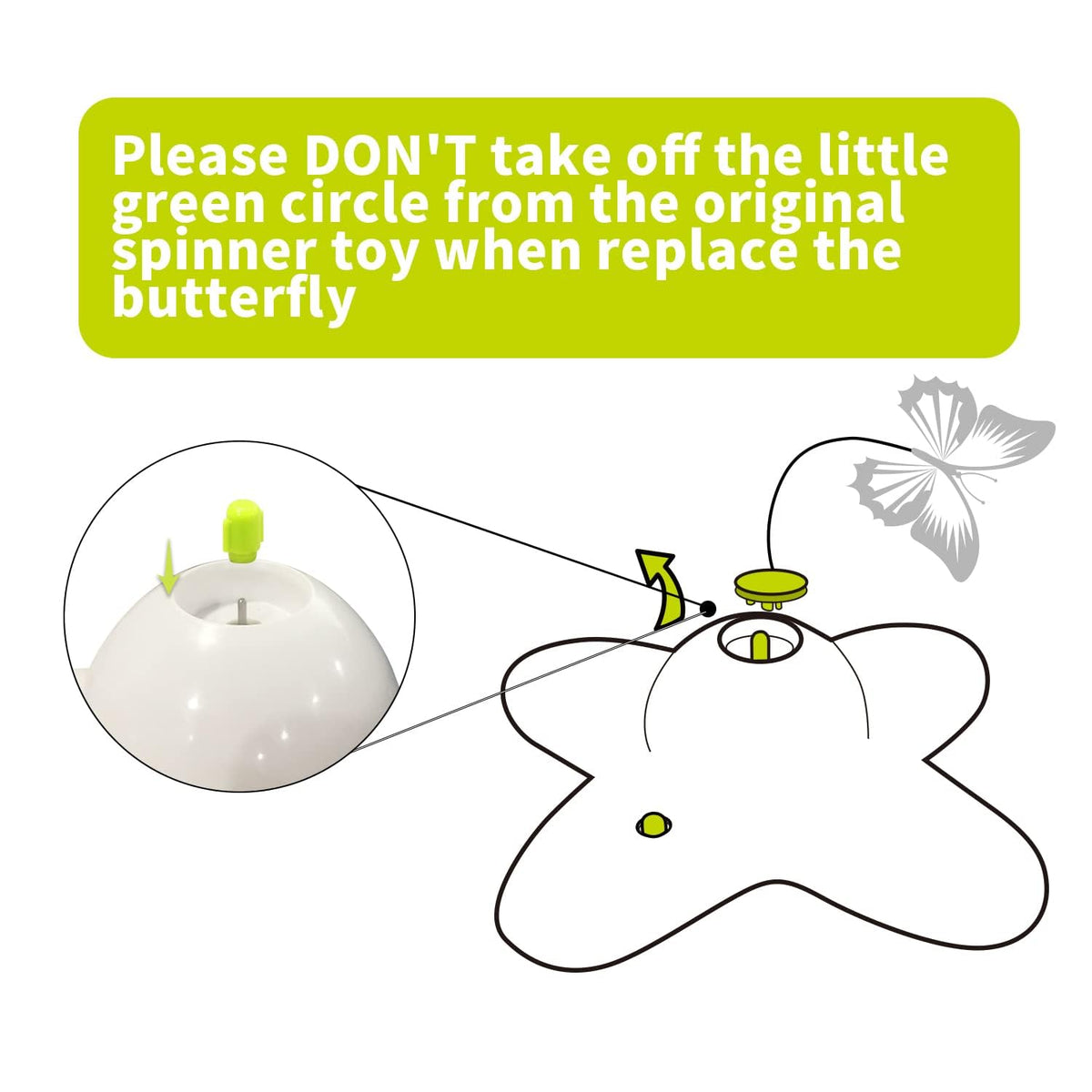 All For Paws Interactive Cat Butterfly Flutter Replacements For Kitty ...