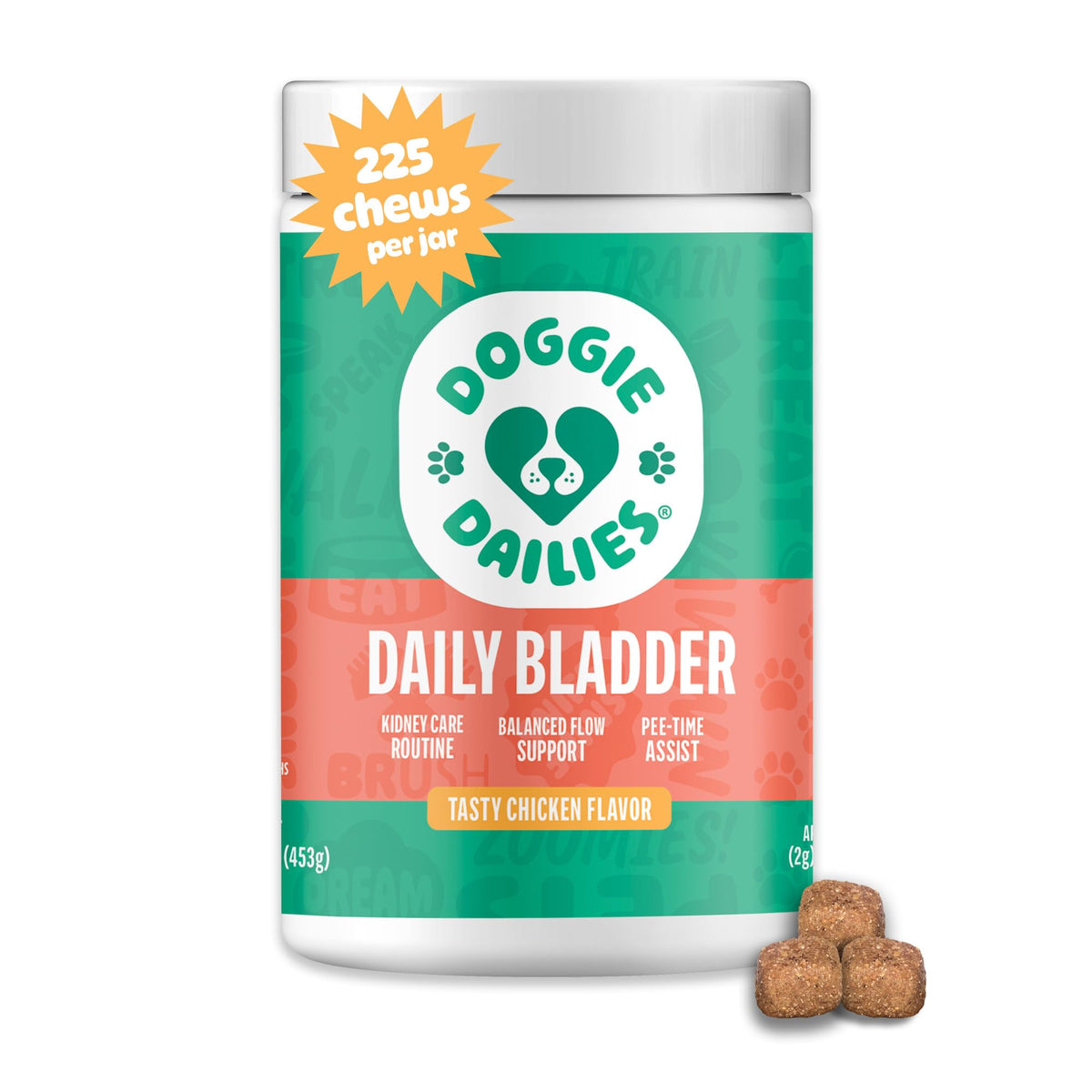 Doggie Dailies Cranberry Supplement for Dogs, 225 Soft Chews, Urinary ...