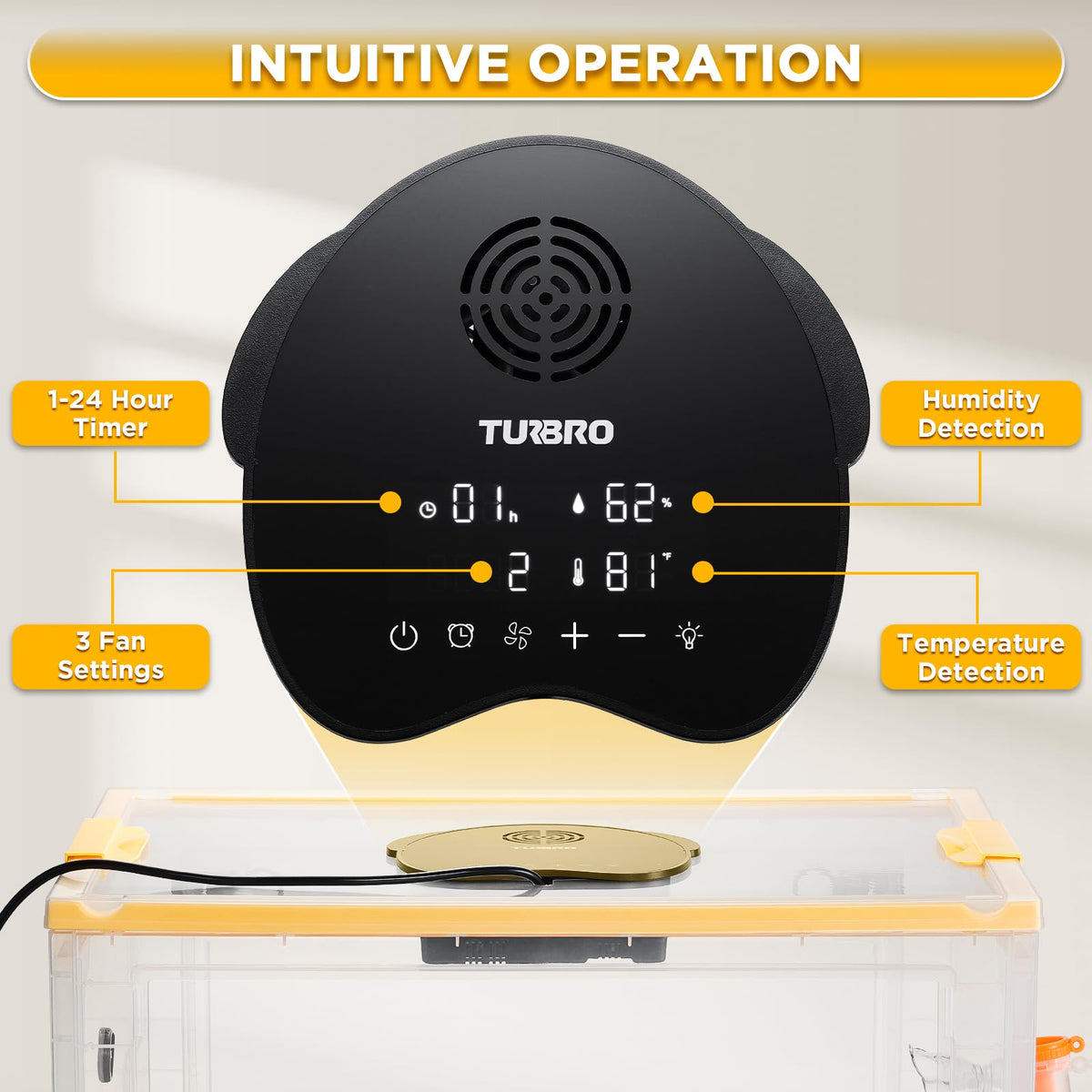 TURBRO 85L Pet Incubator, Precision Temperature Control for Puppy ...