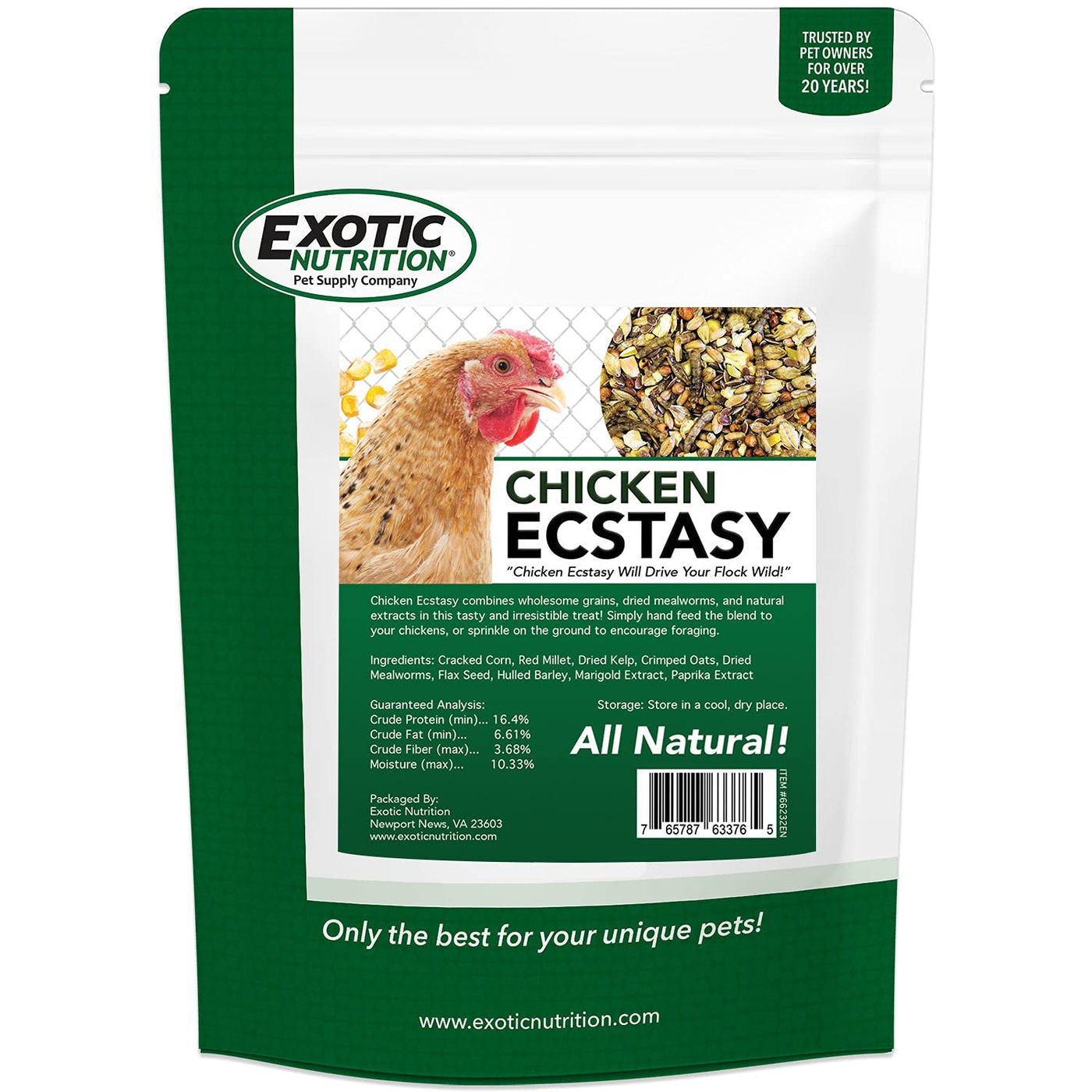 Chicken Ecstasy (8.5 lb) - Healthy All-Natural Backyard Chicken Feed ...