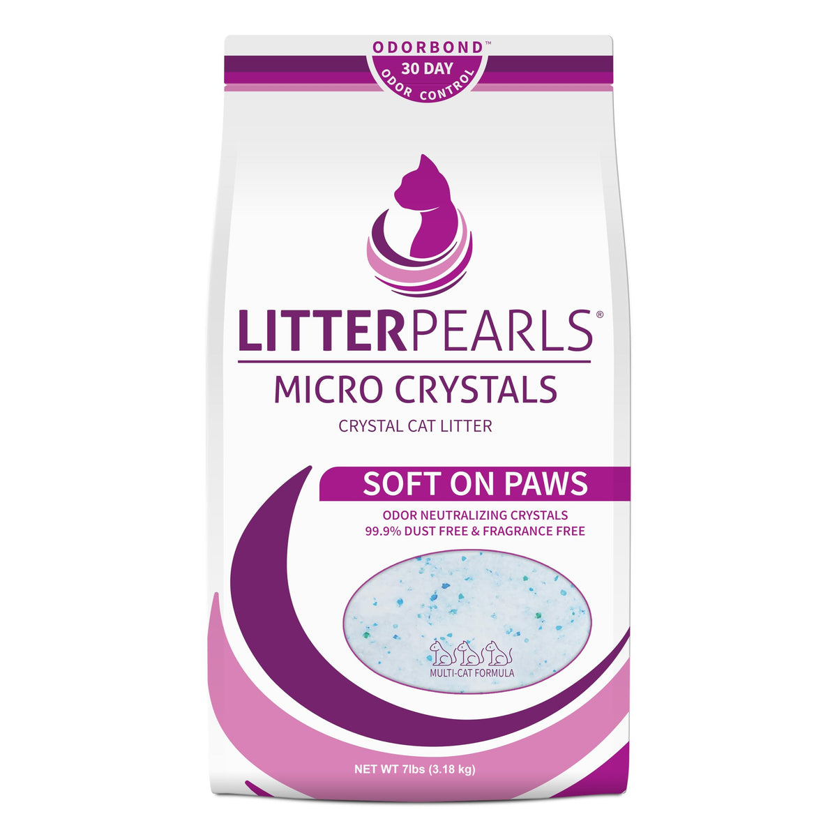 Litter Pearls Micro Crystals Unscented Non-Clumping Crystal Cat Litter ...