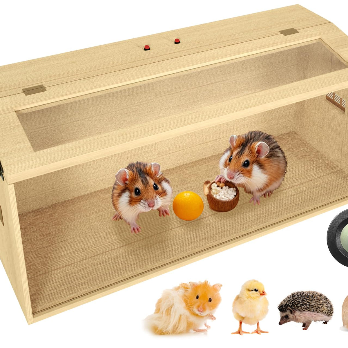 32'' Hamster Habitat Enclosure, Top Opening Lockable Roof Door, Gerbil ...