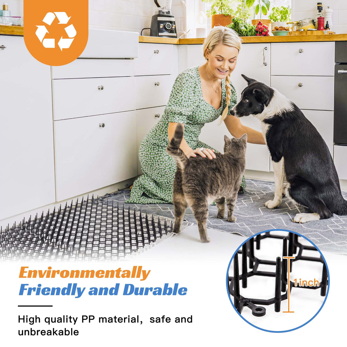 OCEANPAX 16 X 13 Inch Scat Mat for Cats, 12 Pack Cat Scat Mat with ...