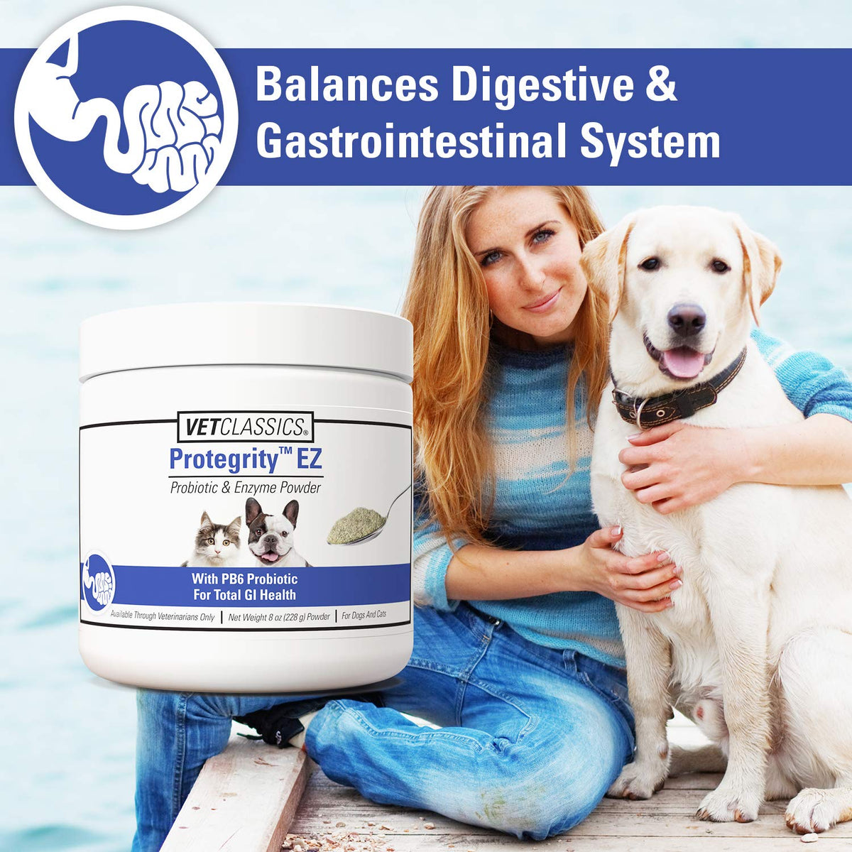 Vet Classics Protegrity EZ Probiotic Health Supplements for Dogs, Cats ...