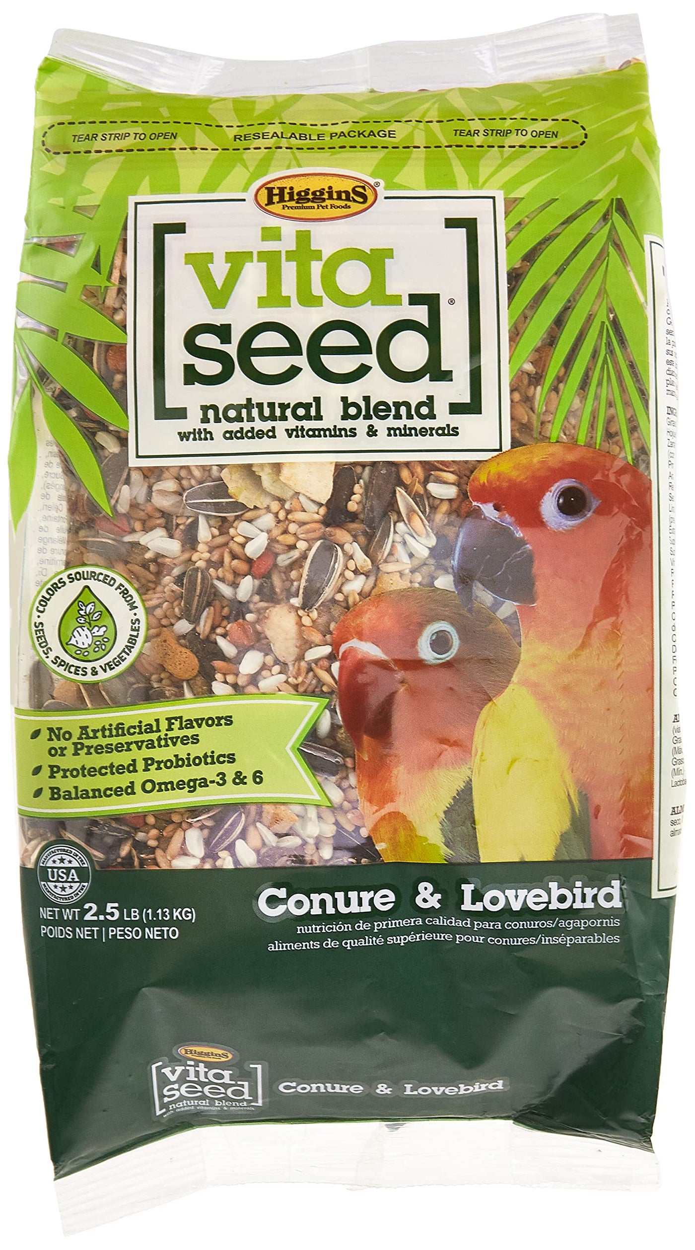 Vita Seed Conure And Lovebird Food Bag 2.5 Lb. – Petocart