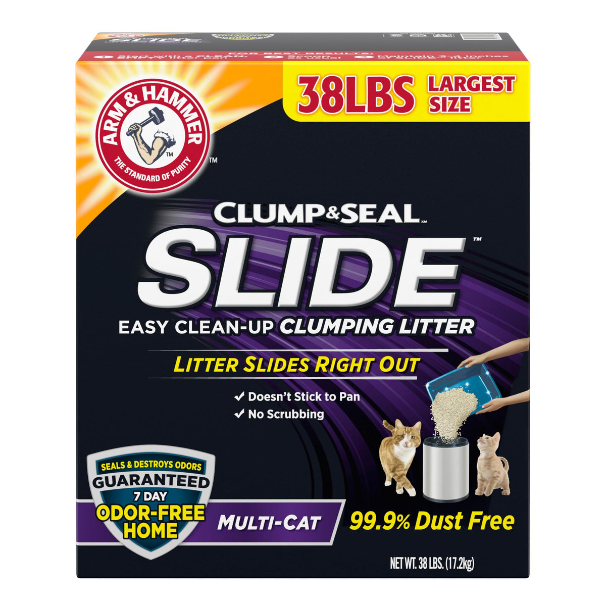 Arm & Hammer Slide Cat Litter - Clumping Multi-Cat, 38 Lbs. – Petocart