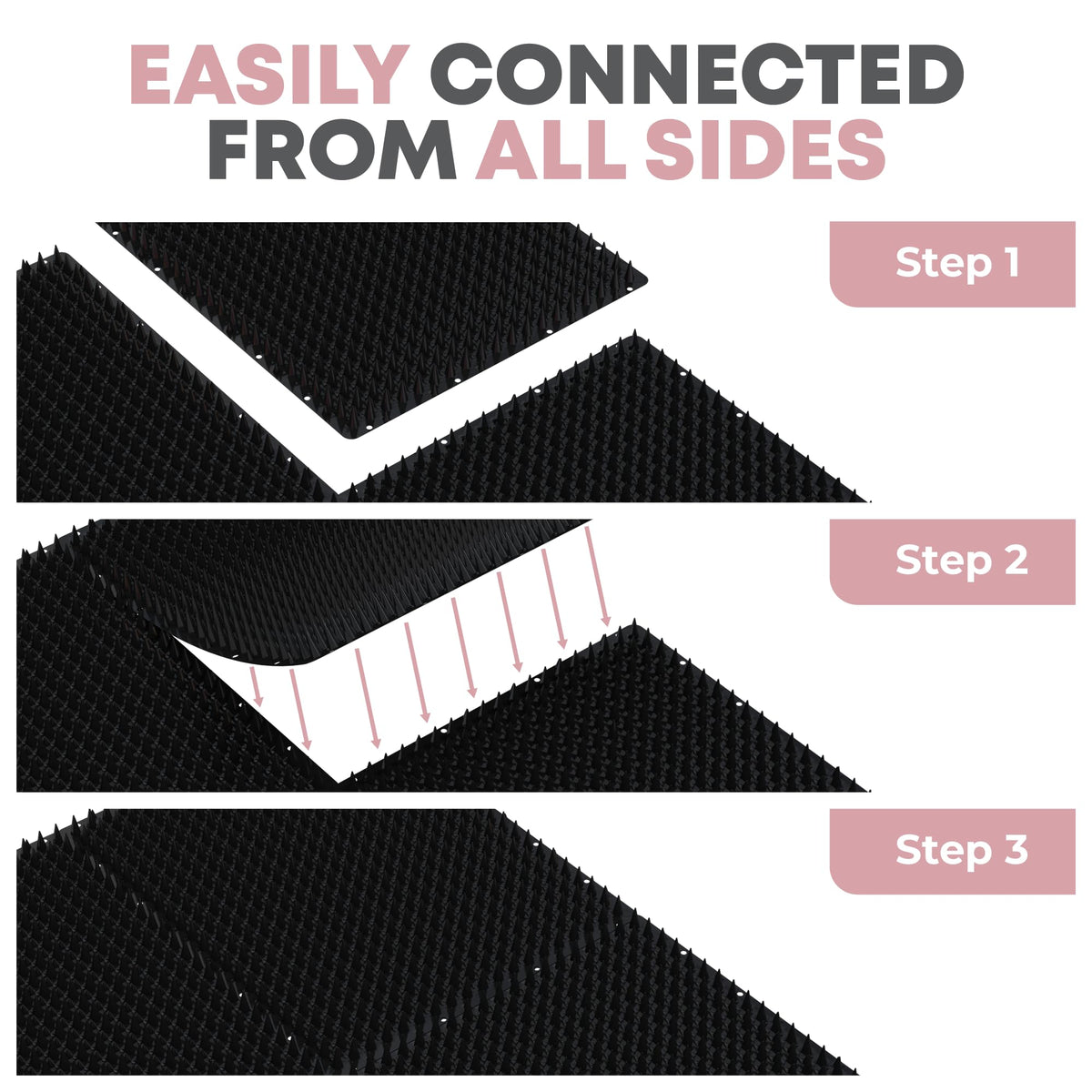12 Pack Upgraded Black Cat Repellent Mat - 16 x 13 Scat Mat for Cats ...