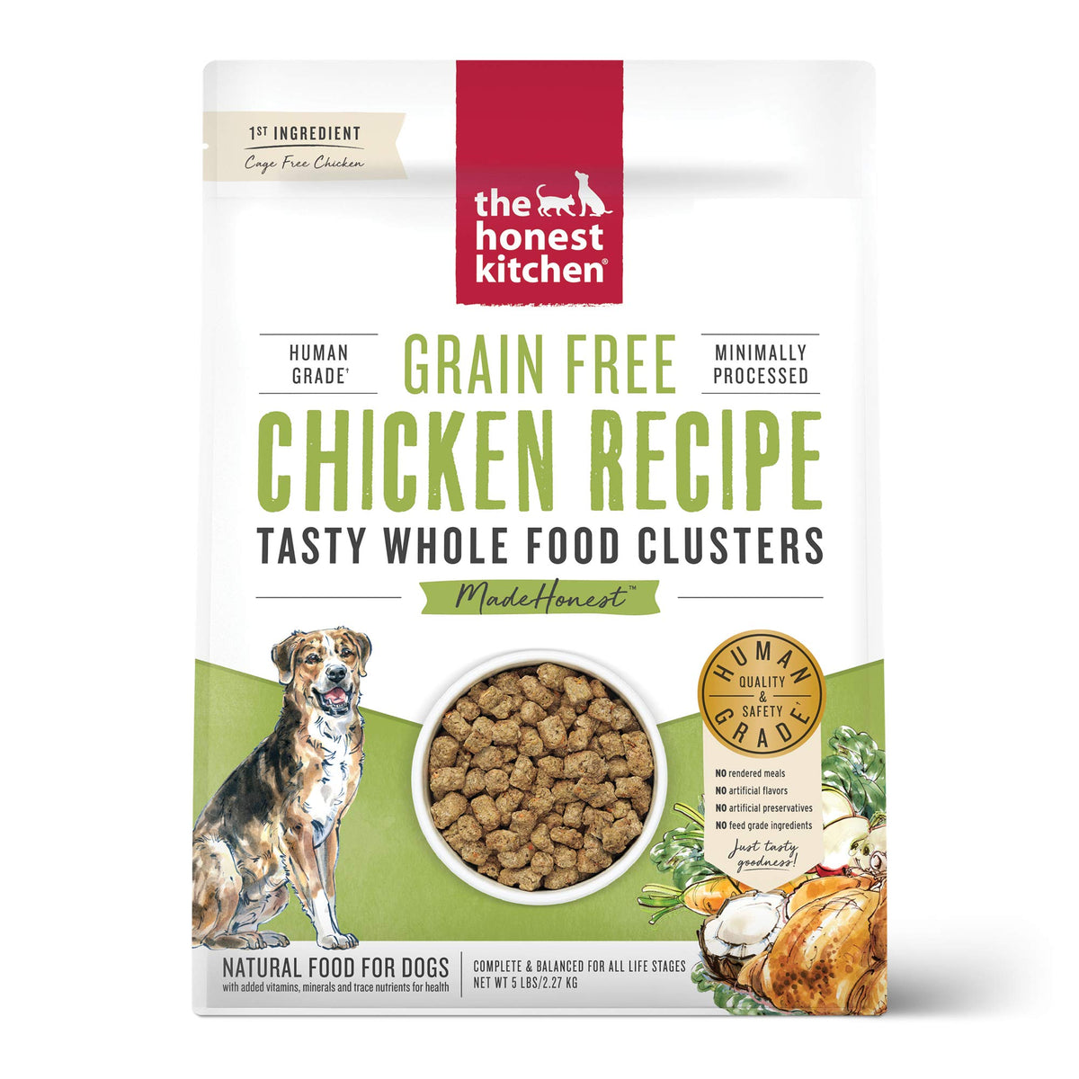 The Honest Kitchen Whole Food Clusters Grain Free Chicken Dry Dog Food ...