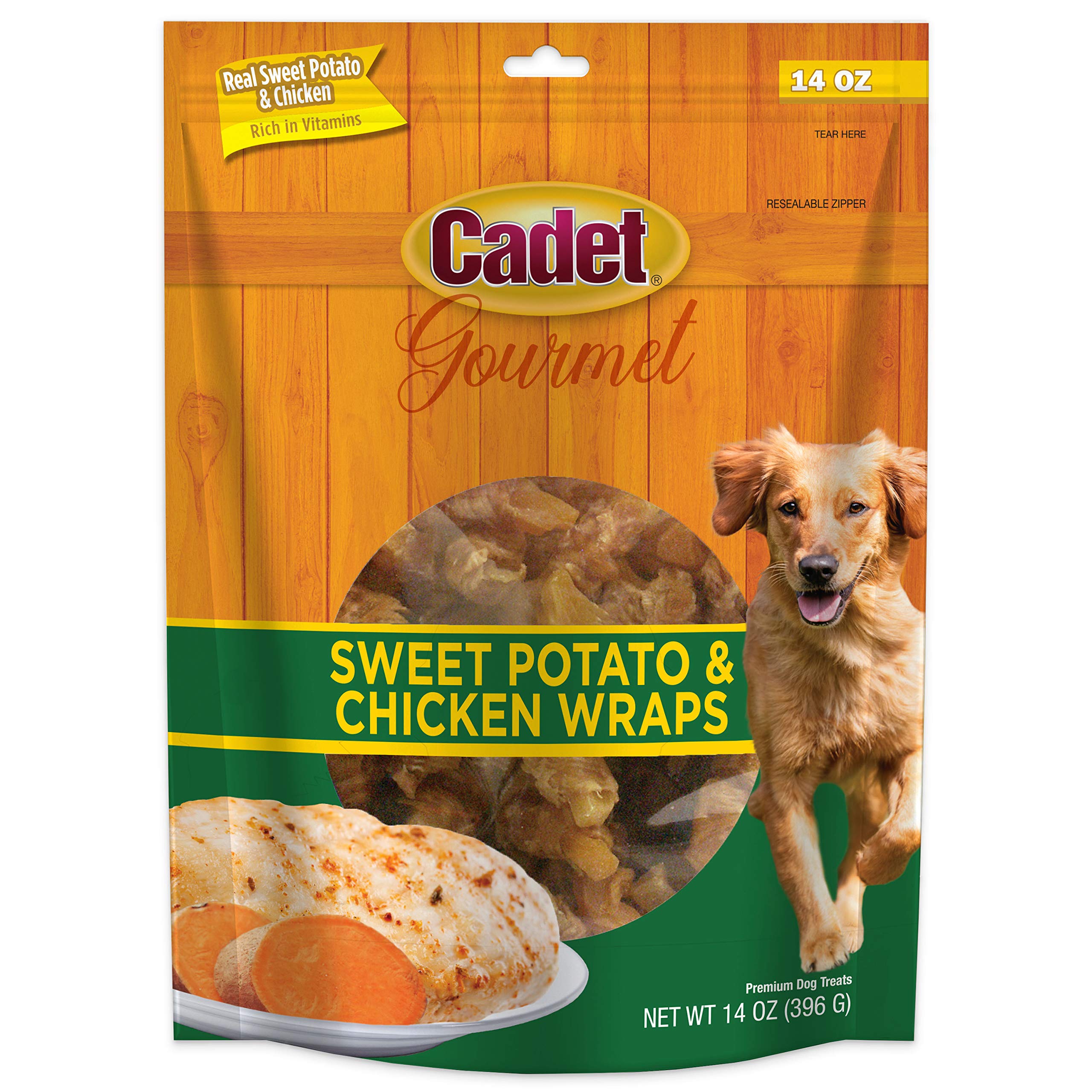 Cadet Gourmet Sweet Potato & Chicken Wraps Dog Treats - Healthy & Natu ...