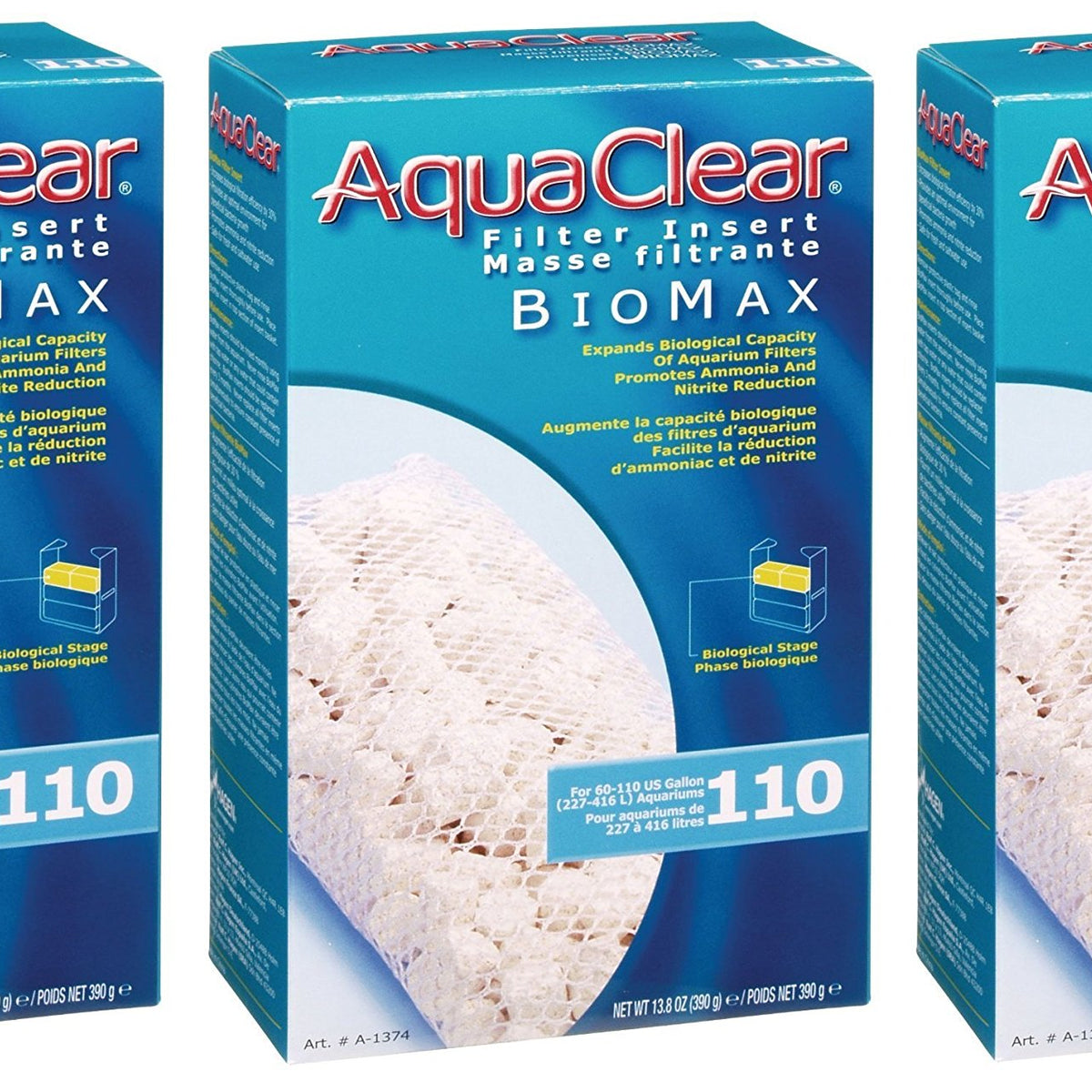 Fluval Aquaclear 110-Gallon Biomax (3 Pack) – Petocart